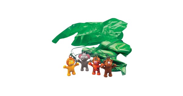 Vinyl Jungle Zoo Animal Paratroopers Parachute Figure at Zoo Animal ...